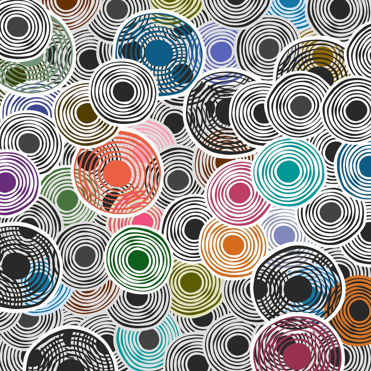 Multiple Circles wallpaper - Happywall
