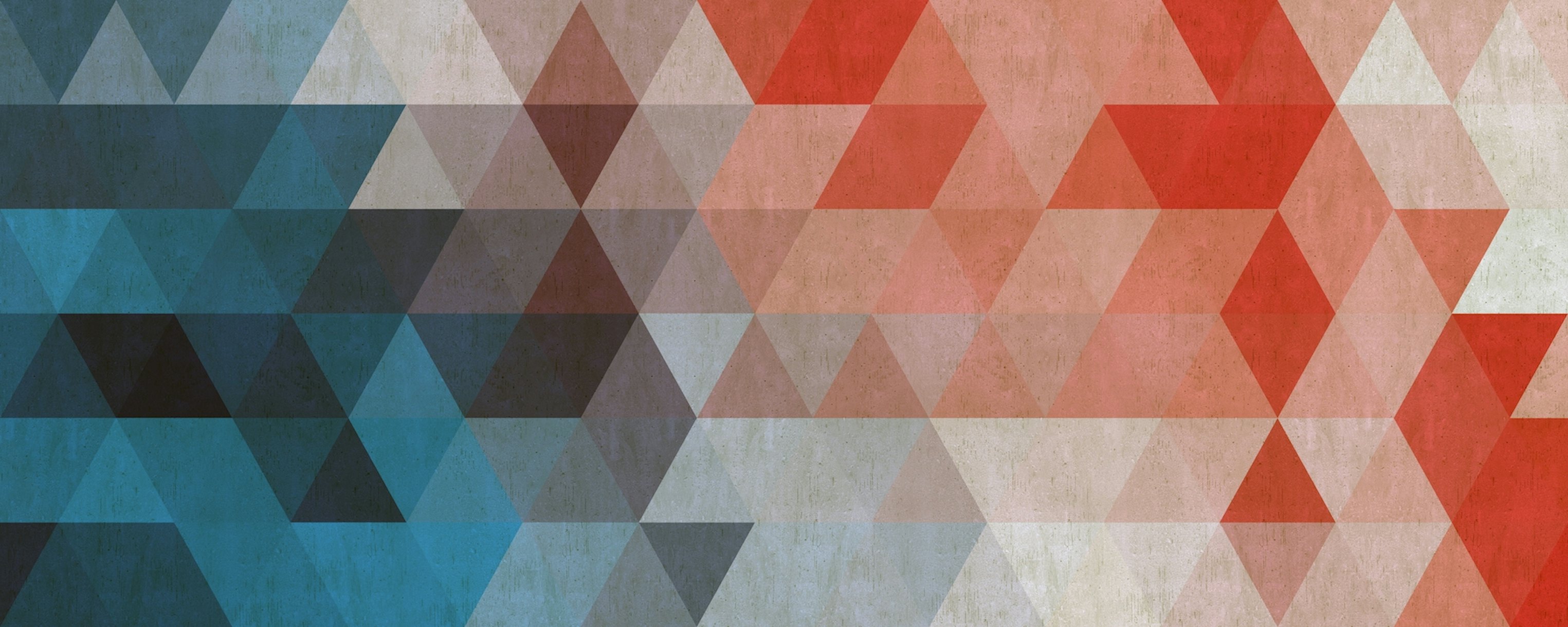Blue and red triangles wallpaper - Free shipping | Happywall