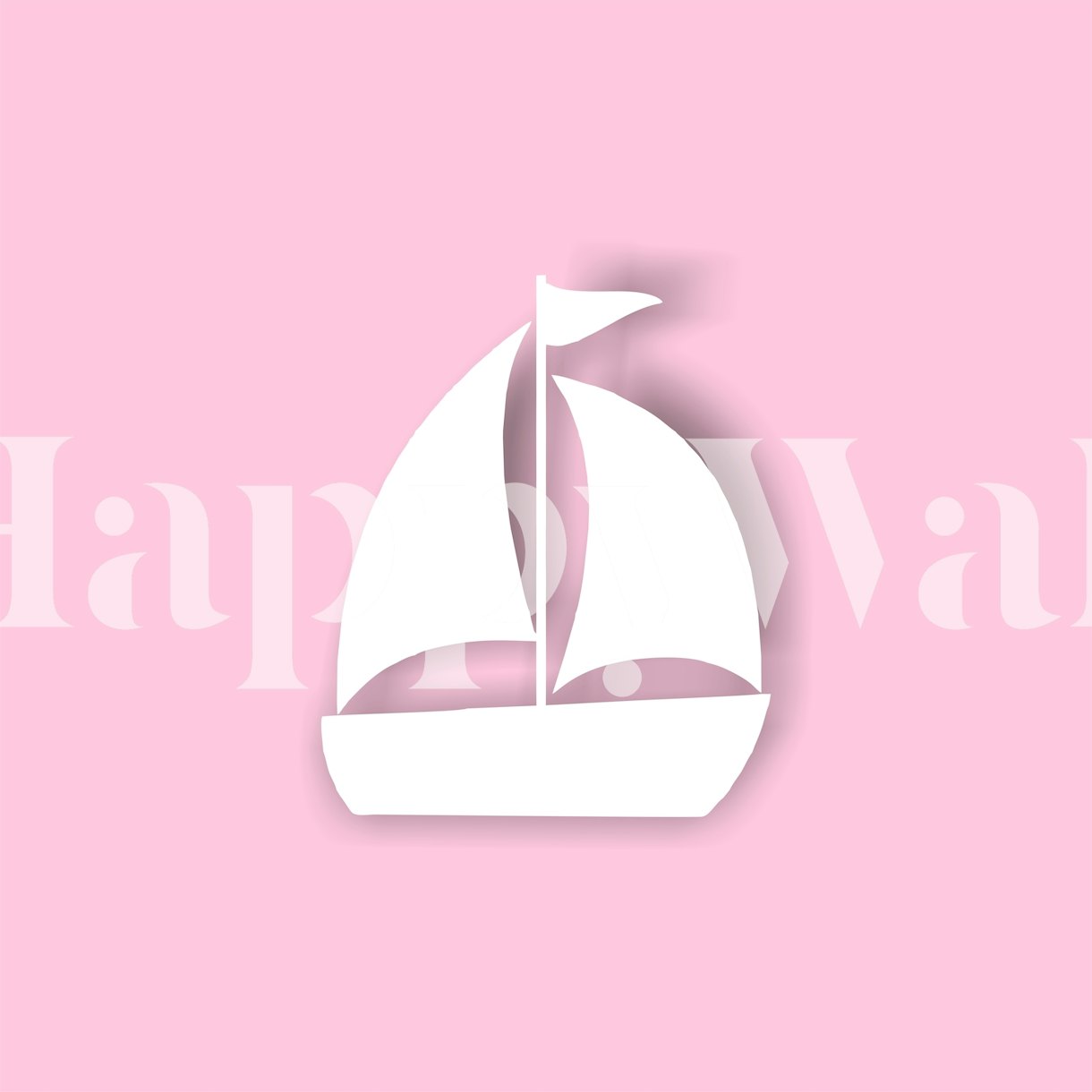 Pastel Pink Boat Baby Girl Art wallpaper - Happywall