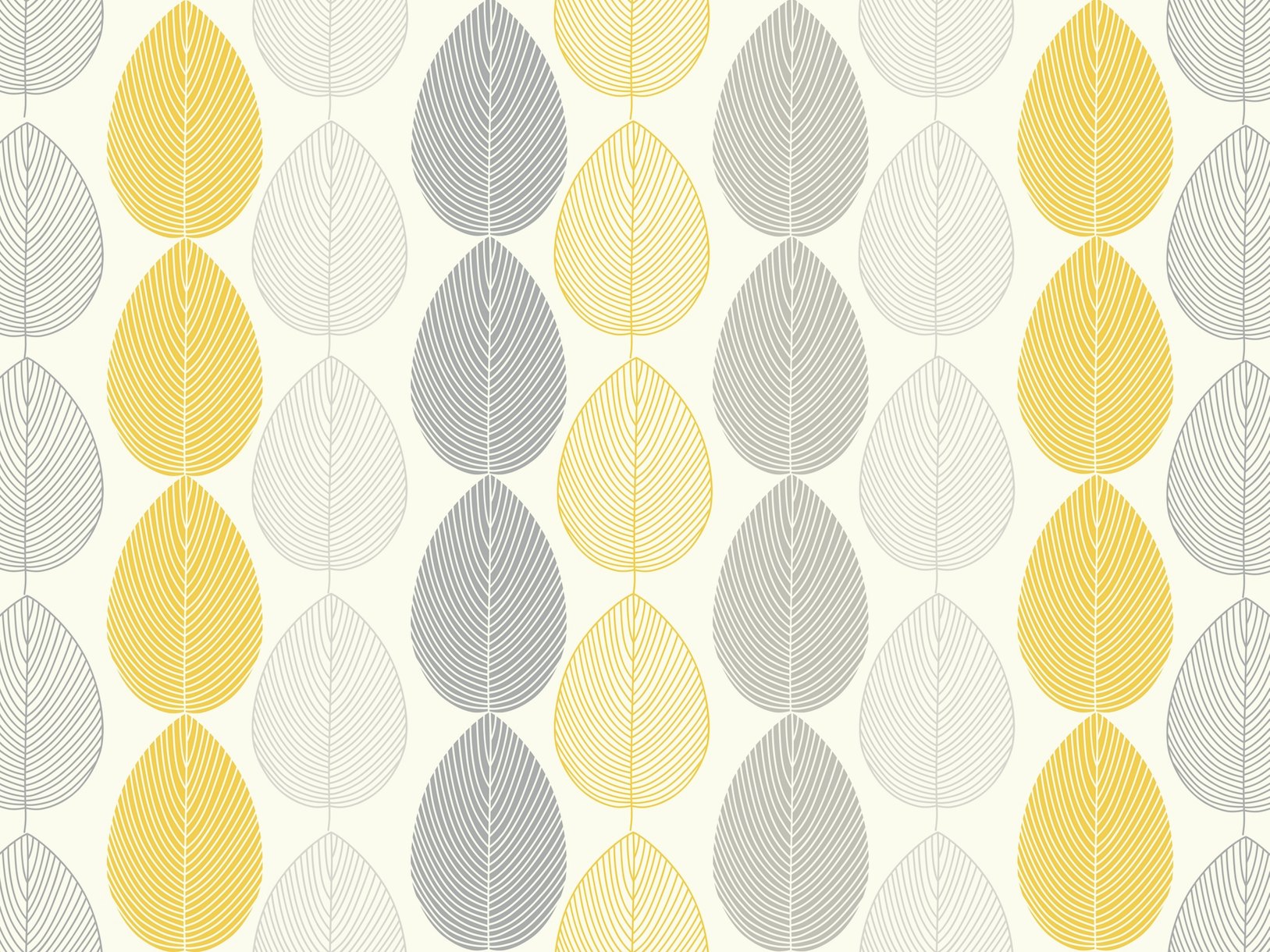 Scandi Leaf Pattern wallpaper - Happywall