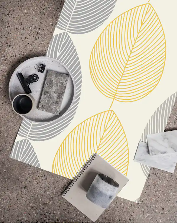 Scandi Leaf Pattern wallpaper - Happywall