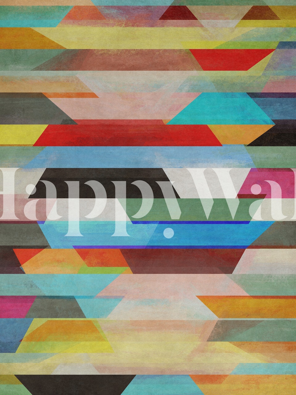 Geometric Door Wallpaper | Happywall