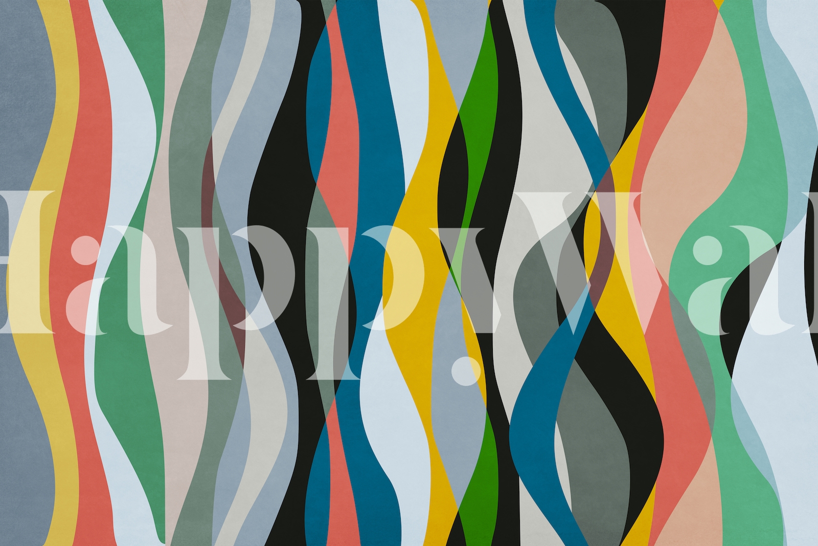 Undulating Colors Wallpaper - Colorful and Vibrant | Happywall