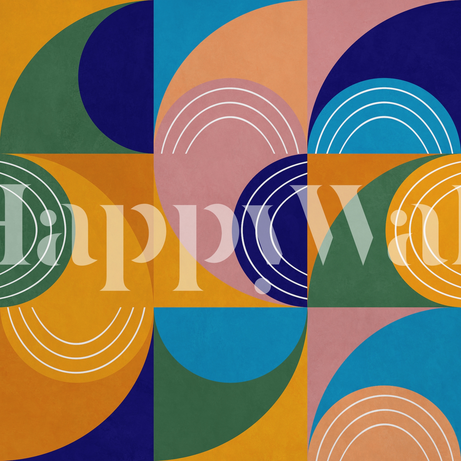 Colorful Geometric Wallpaper for Home Decor