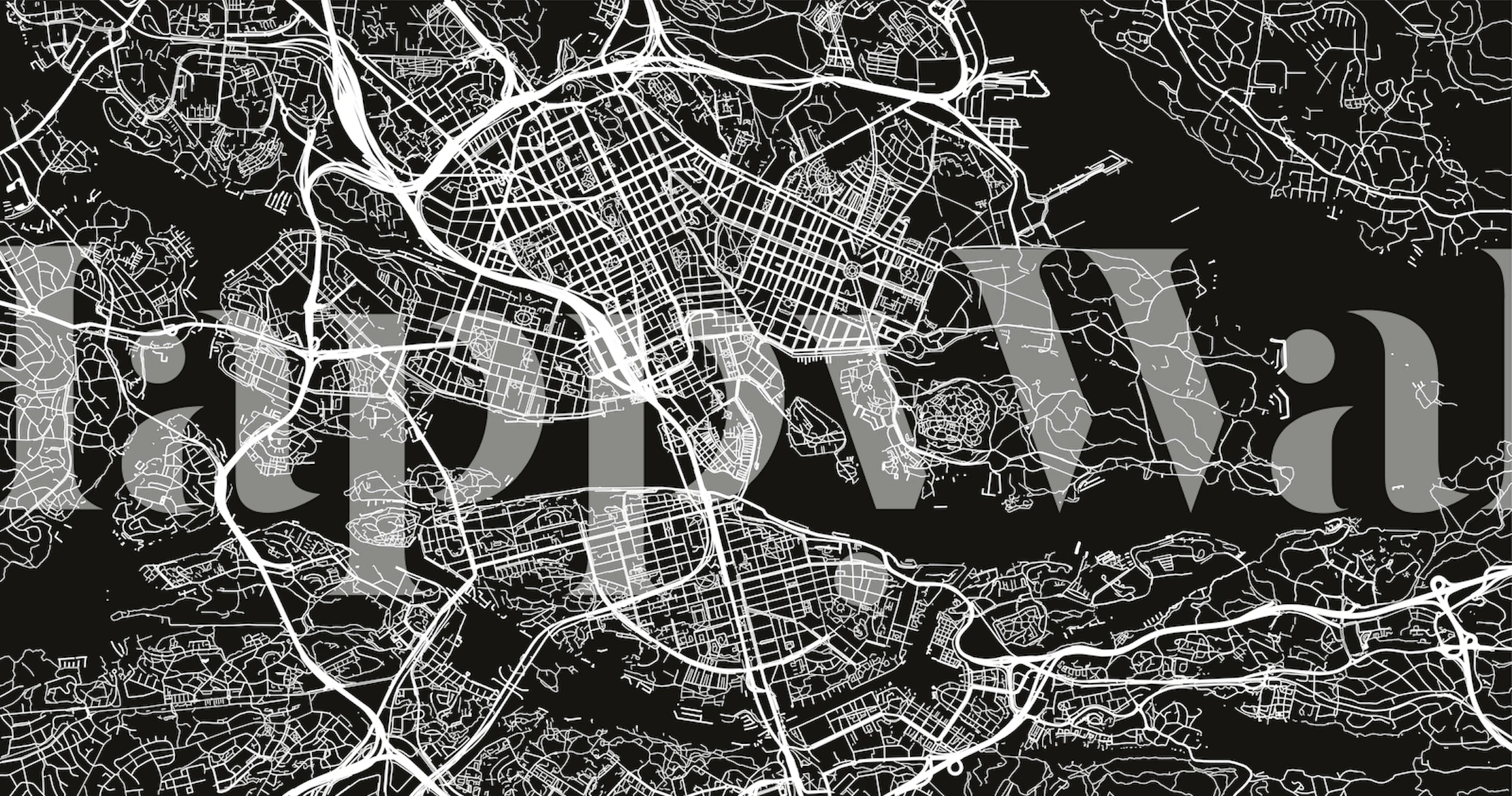 Stockholm map design wallpaper - Free shipping | Happywall