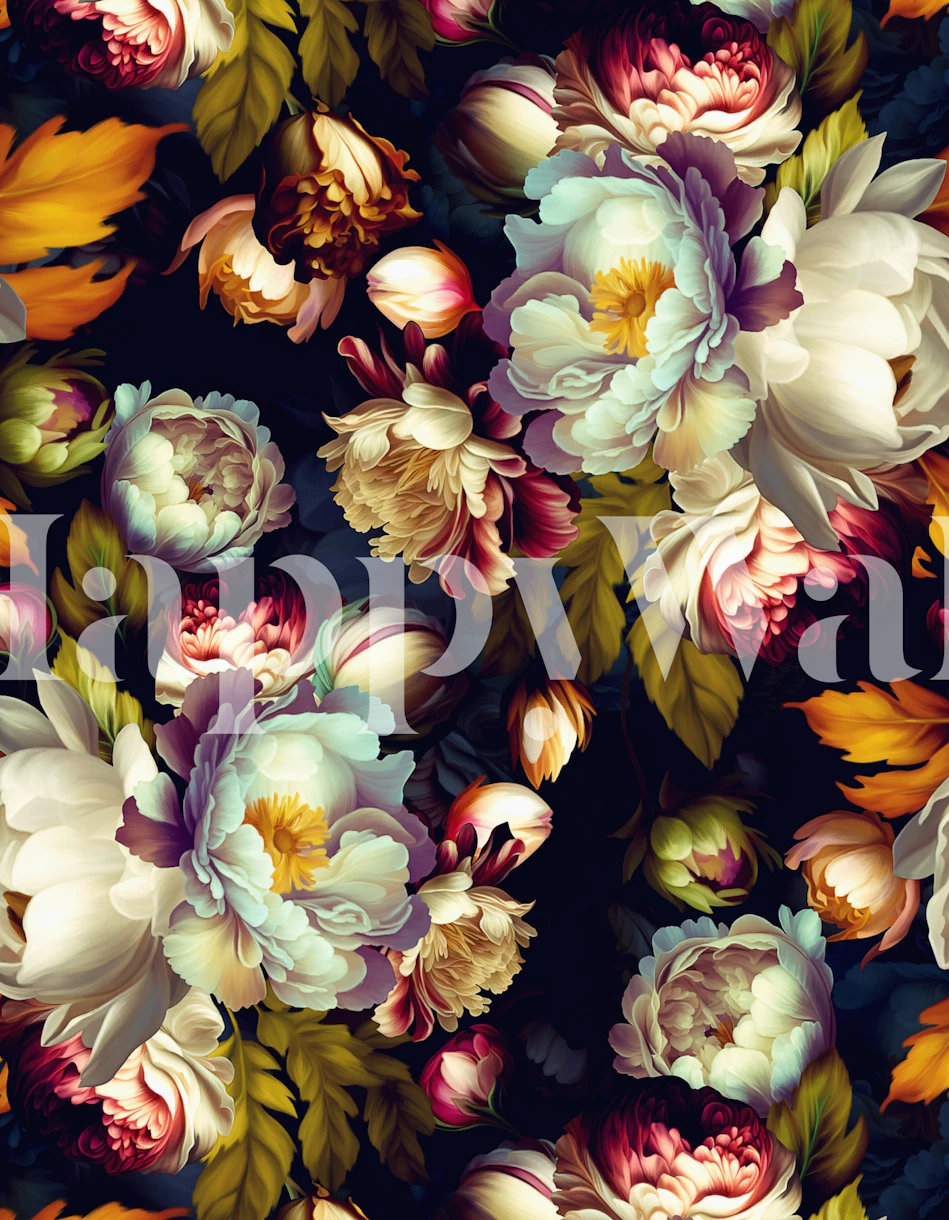 Dark Mystic Flower Night Wallpaper | Buy Online at Happywall.com