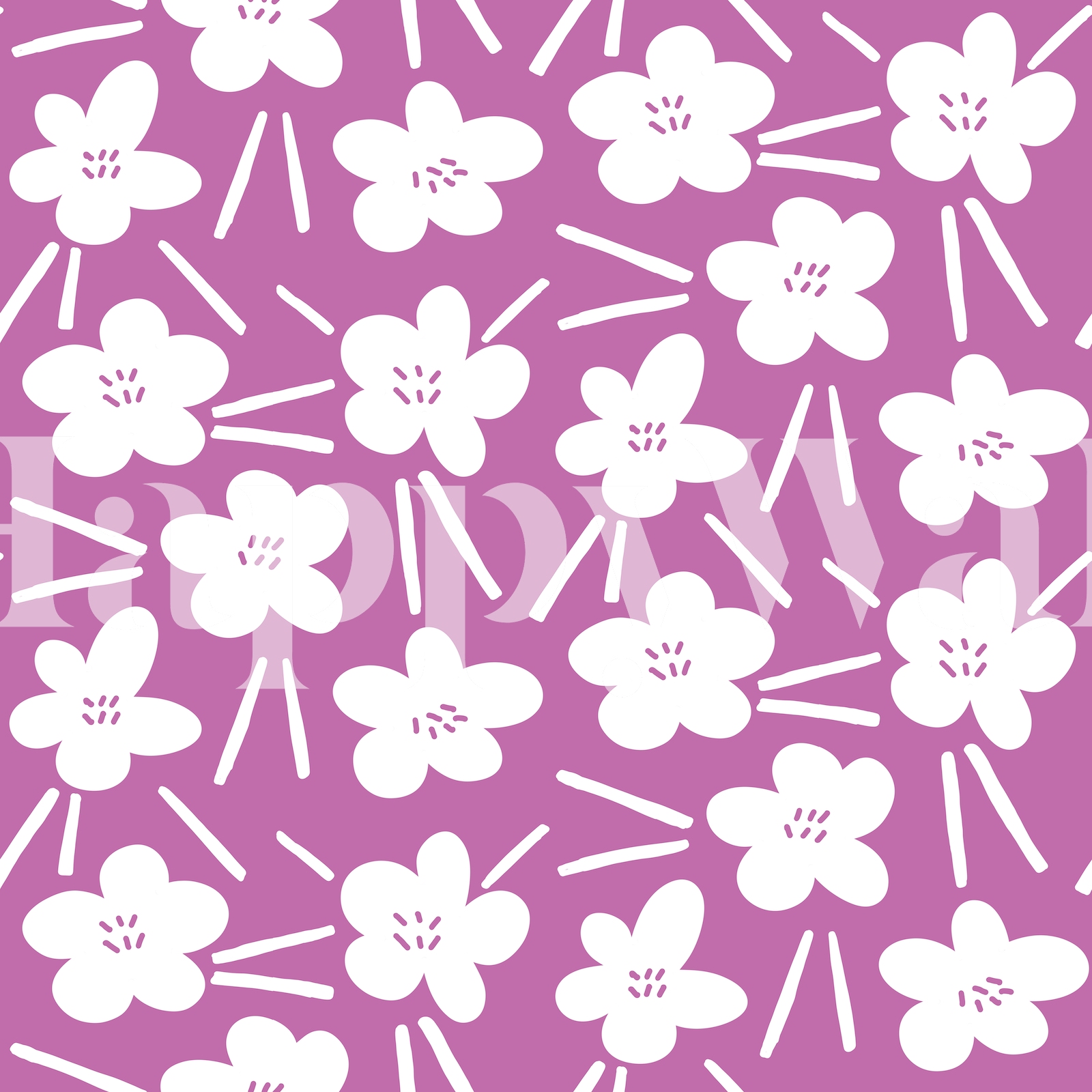 Abstract Violet Flowers Wallpaper | Buy Online at Happywall