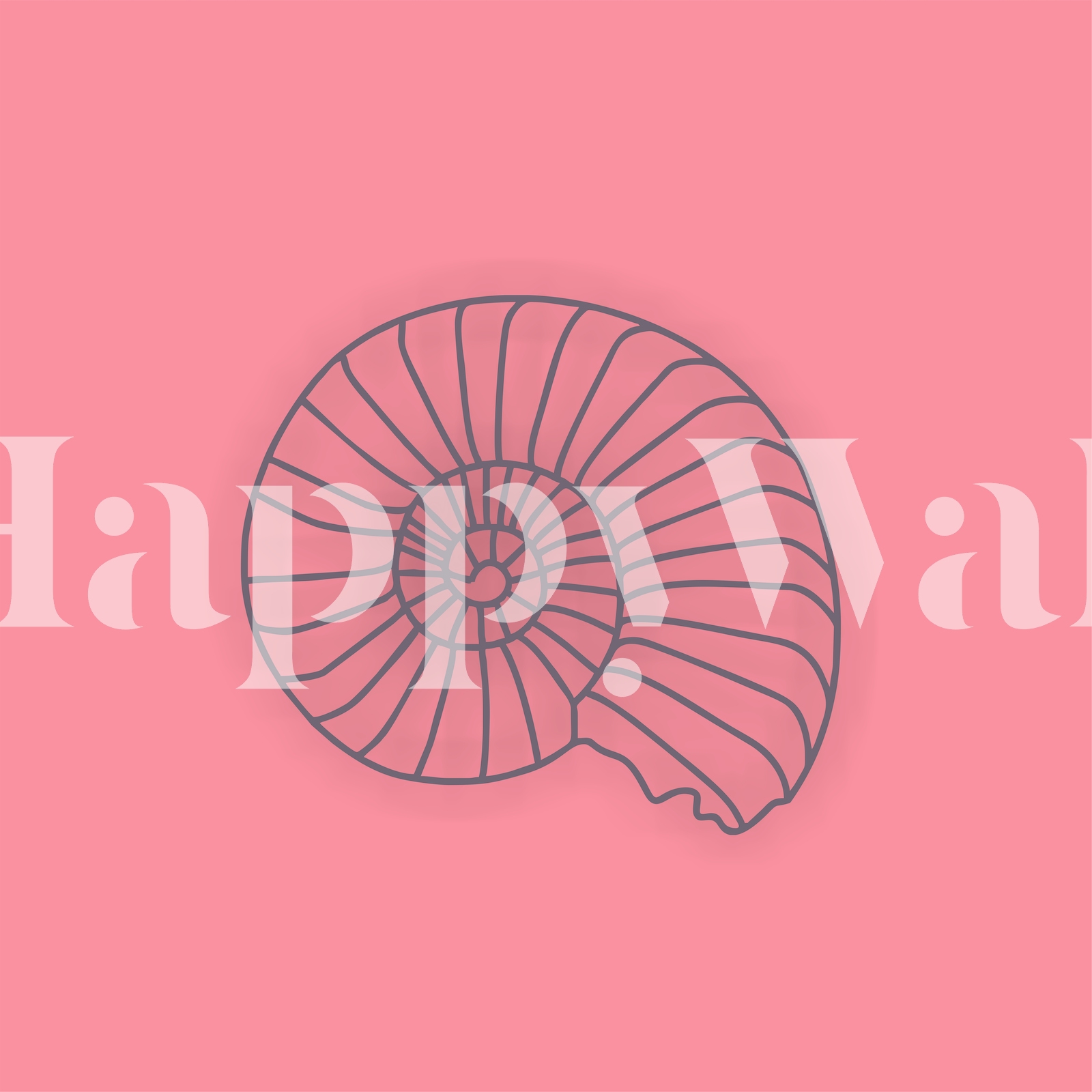 Rose Pink Sea Shell Wallpaper - Buy Online | Happywall