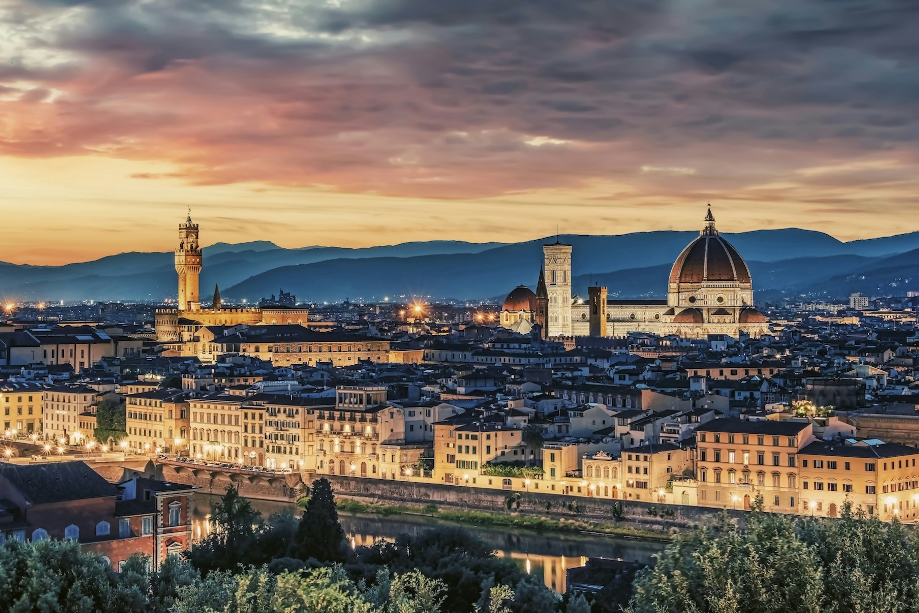 Florence Sunset wallpaper - Free shipping | Happywall