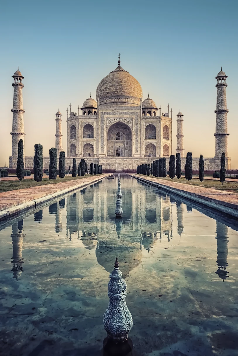 Taj Mahal Reflection Wallpaper - Buy Online | Happywall