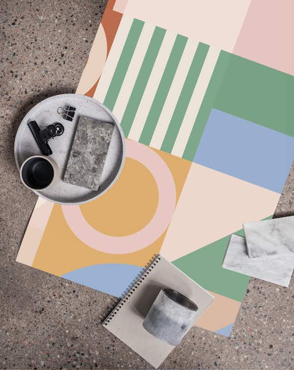 Geometric Spring Theme wallpaper - Happywall