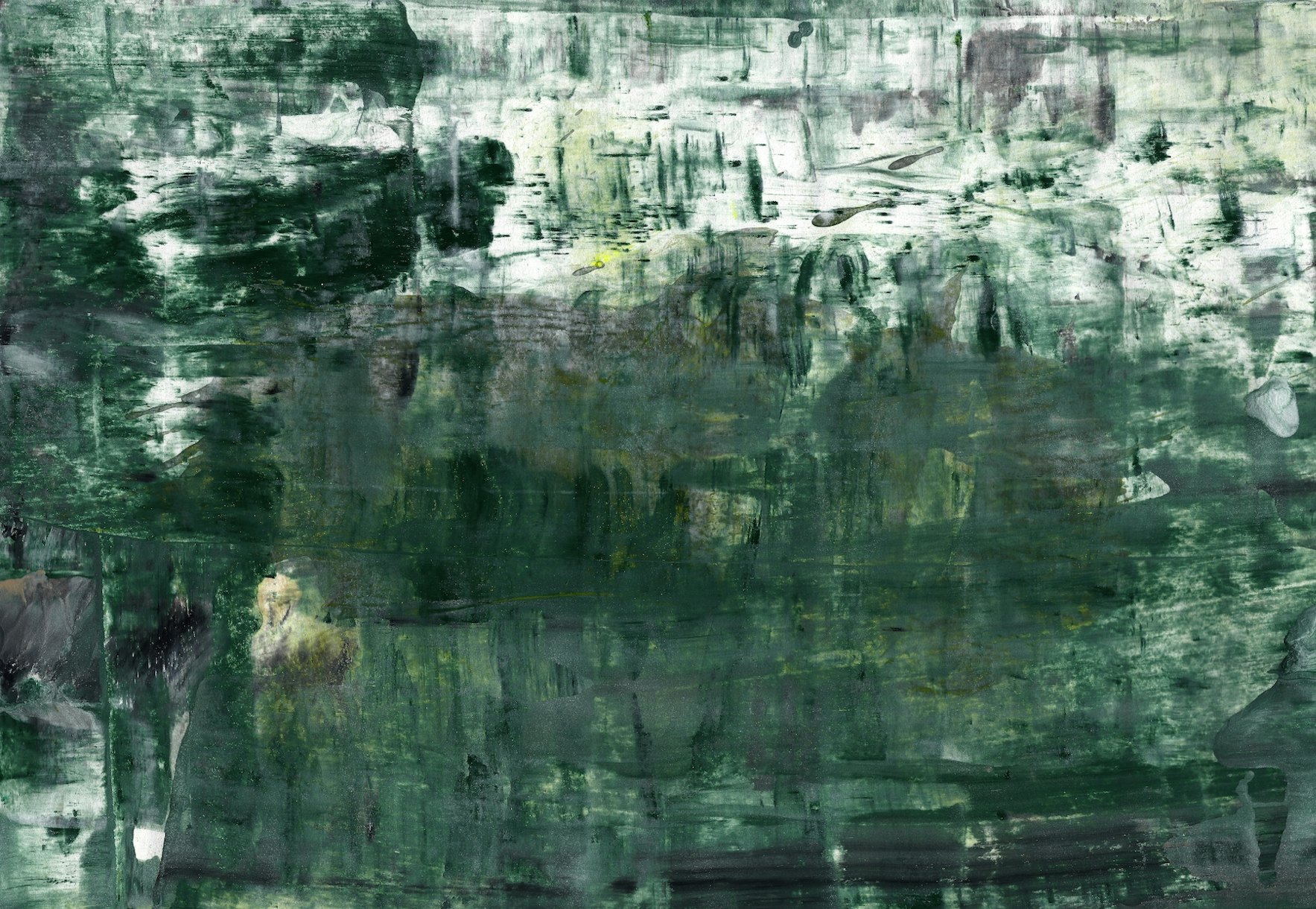Abstract painting emerald wallpaper - Free shipping | Happywall