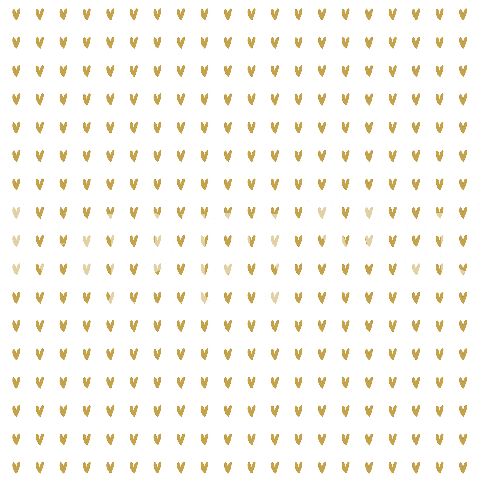Gold Heart Pattern Wallpaper for Modern Decor