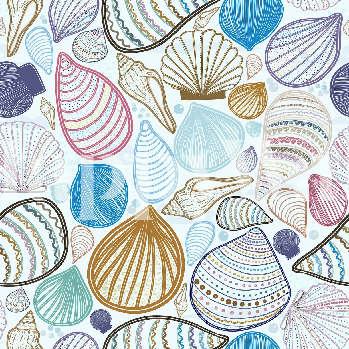 Sea life trend sea pattern wallpaper - Happywall