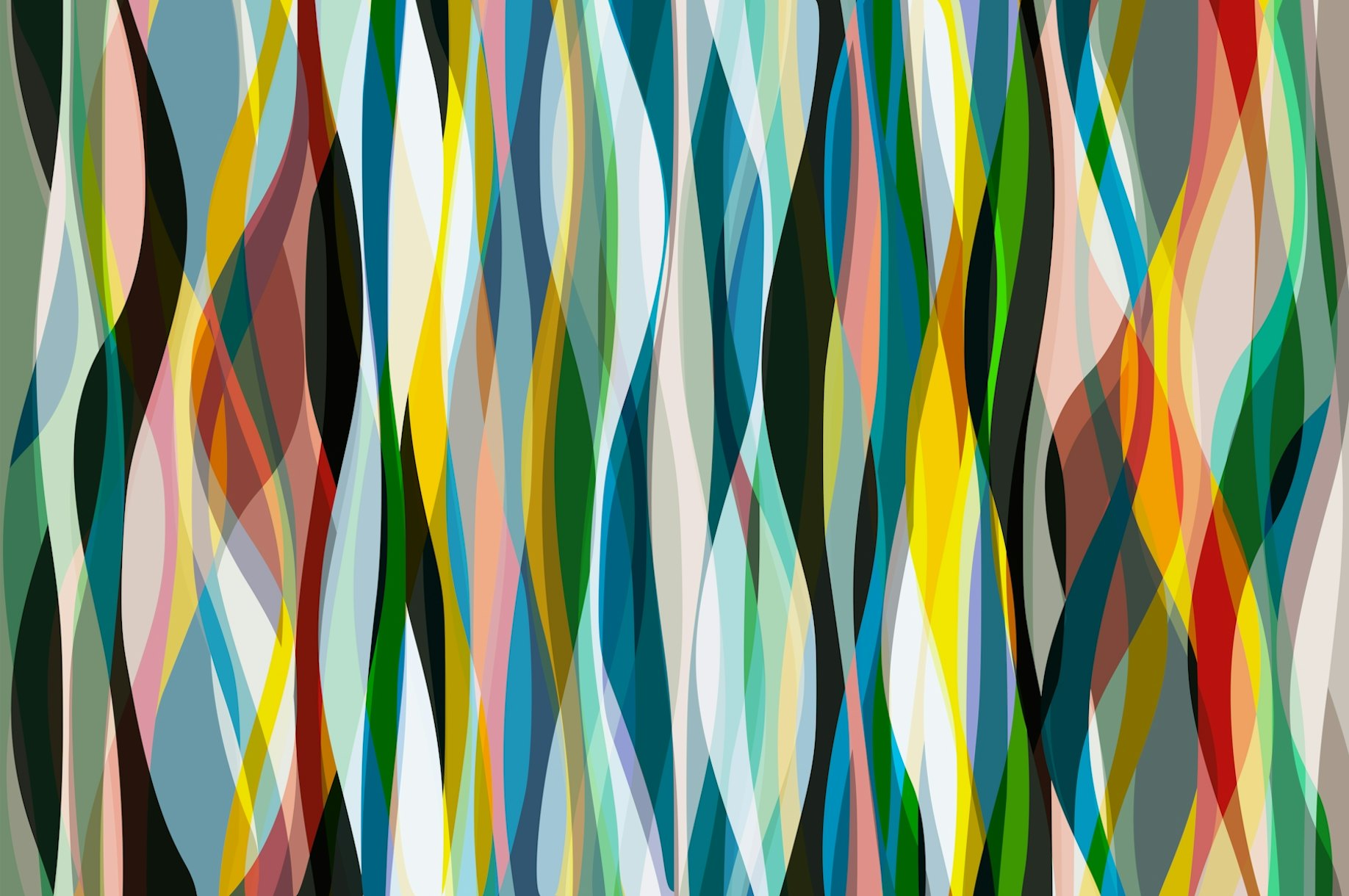 Sinuous Shapes 6 Wallpaper - Buy Online at Happywall