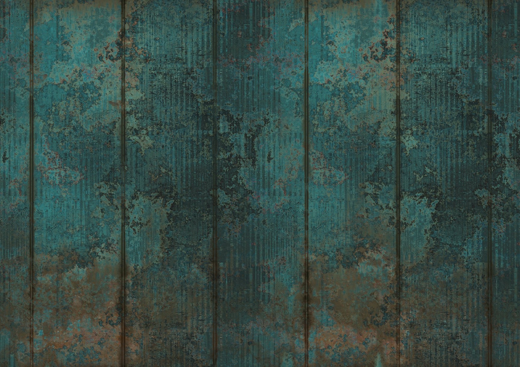 Distressed Metal Panels wallpaper - Happywall