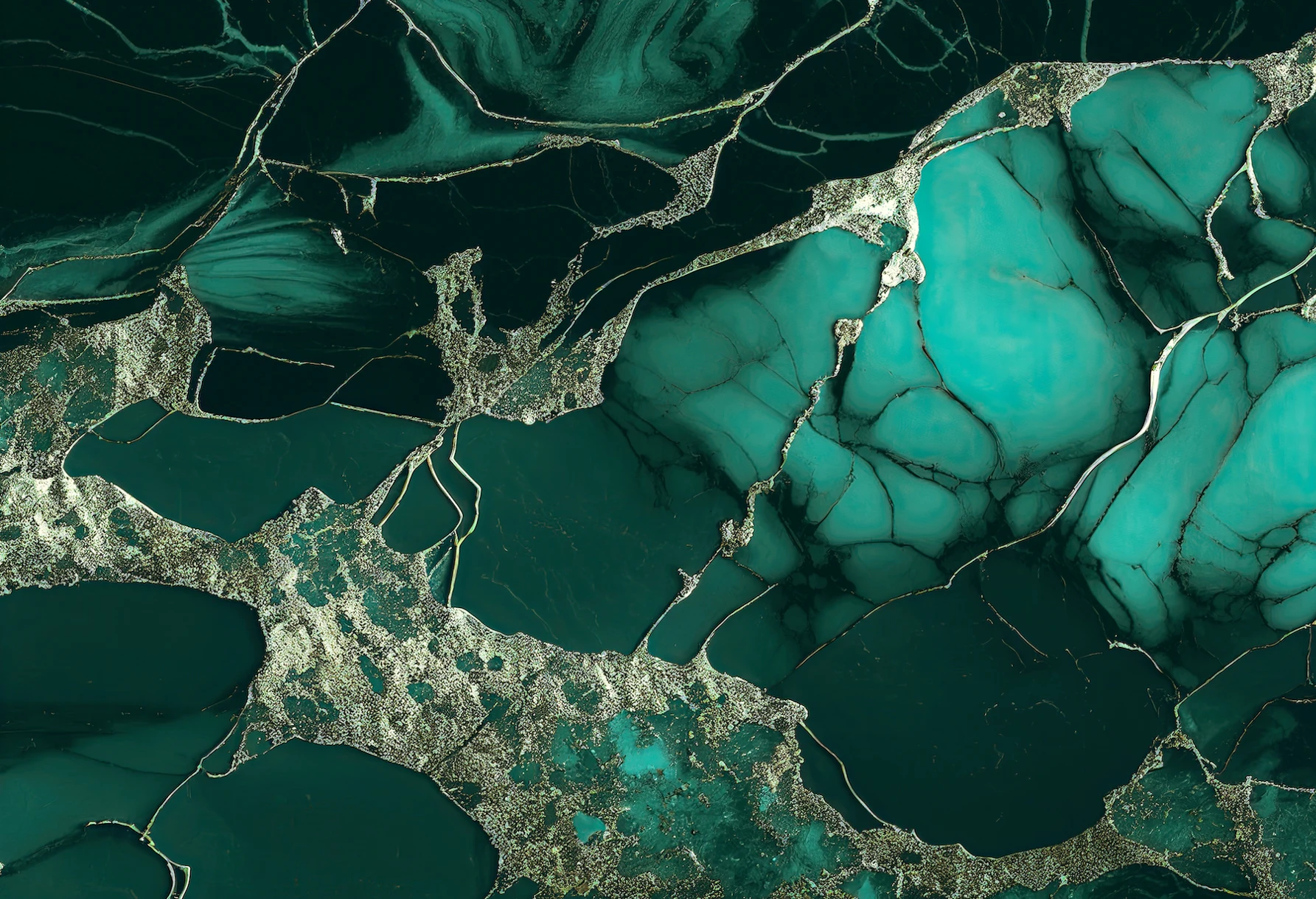 Fancy Marble Emerald Green wallpaper - Happywall