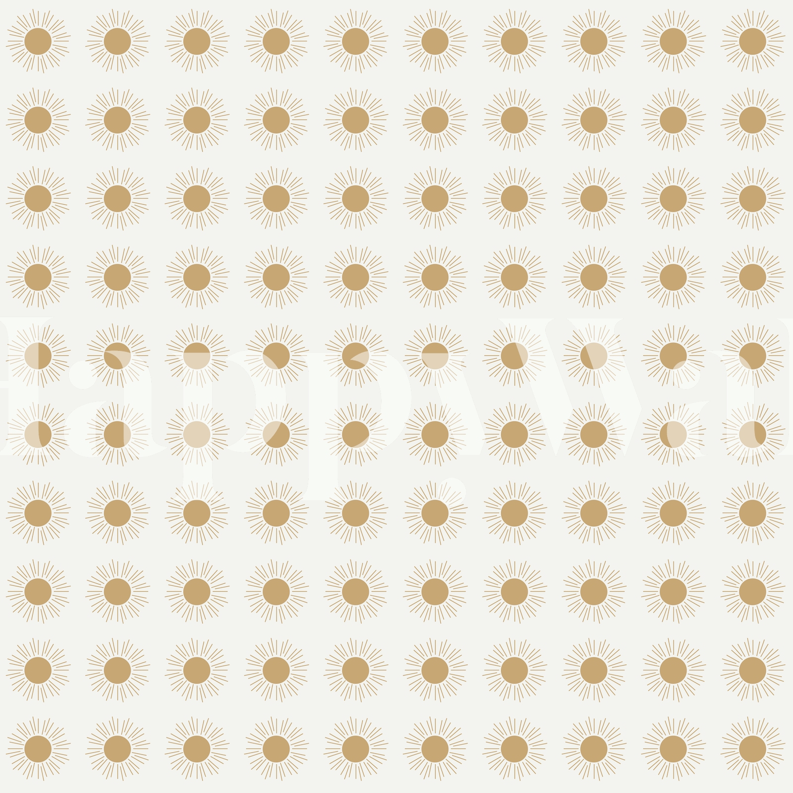 Boho Sun Pattern Wallpaper - Buy Online | Happywall