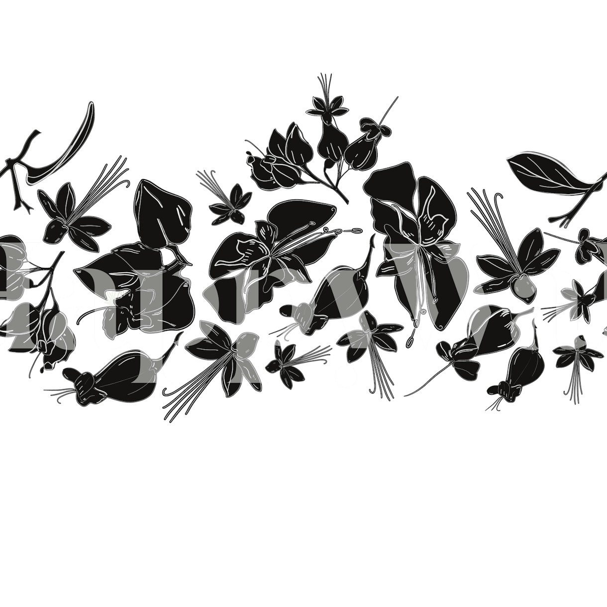 Floral Shadow Trend Wallpaper | Happywall