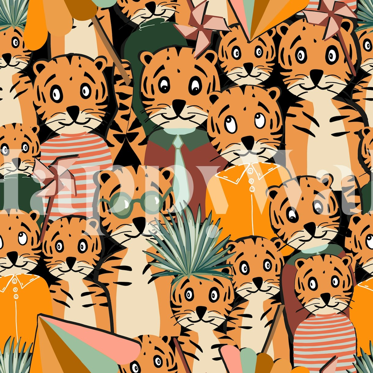 Cute Tigers Wallpaper | Happywall