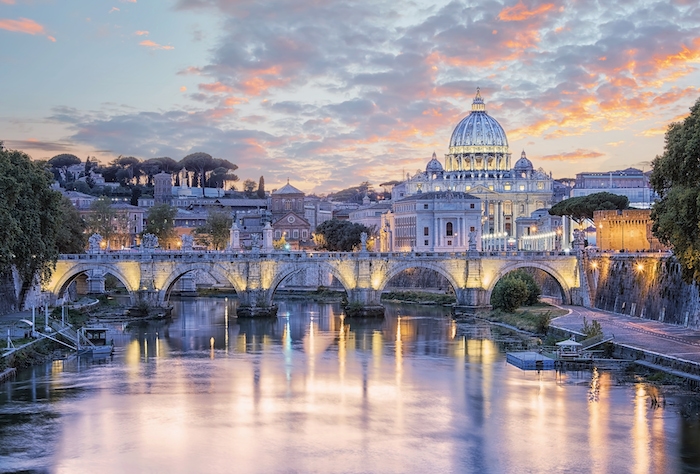 Rome at Sunset Wallpaper - Beautiful Cityscape Murals | Happywall
