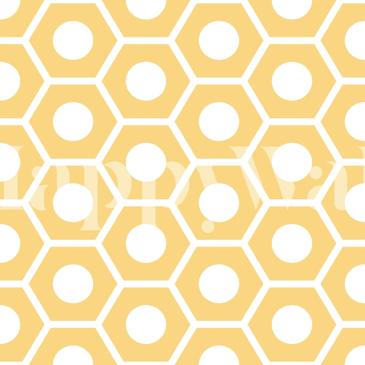 Saffron yellow hexagon pattern wallpaper - Happywall