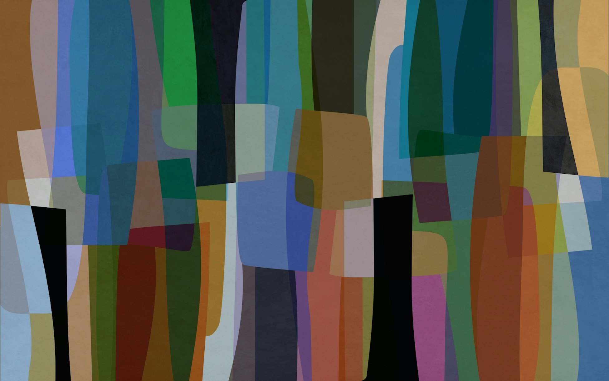 Colored and Overlapping Parts wallpaper - Happywall