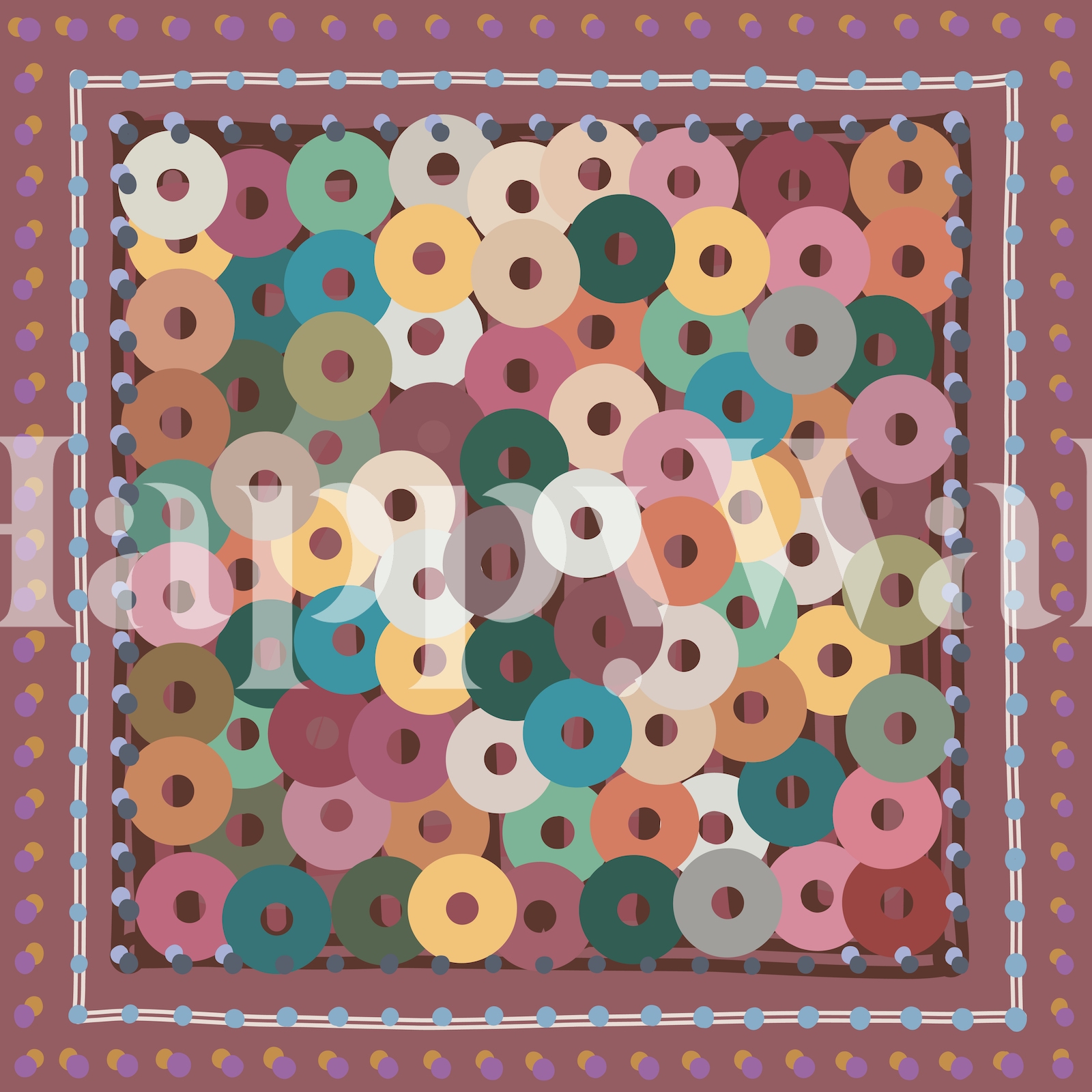 Circle with Nature Color Wallpaper | Happywall