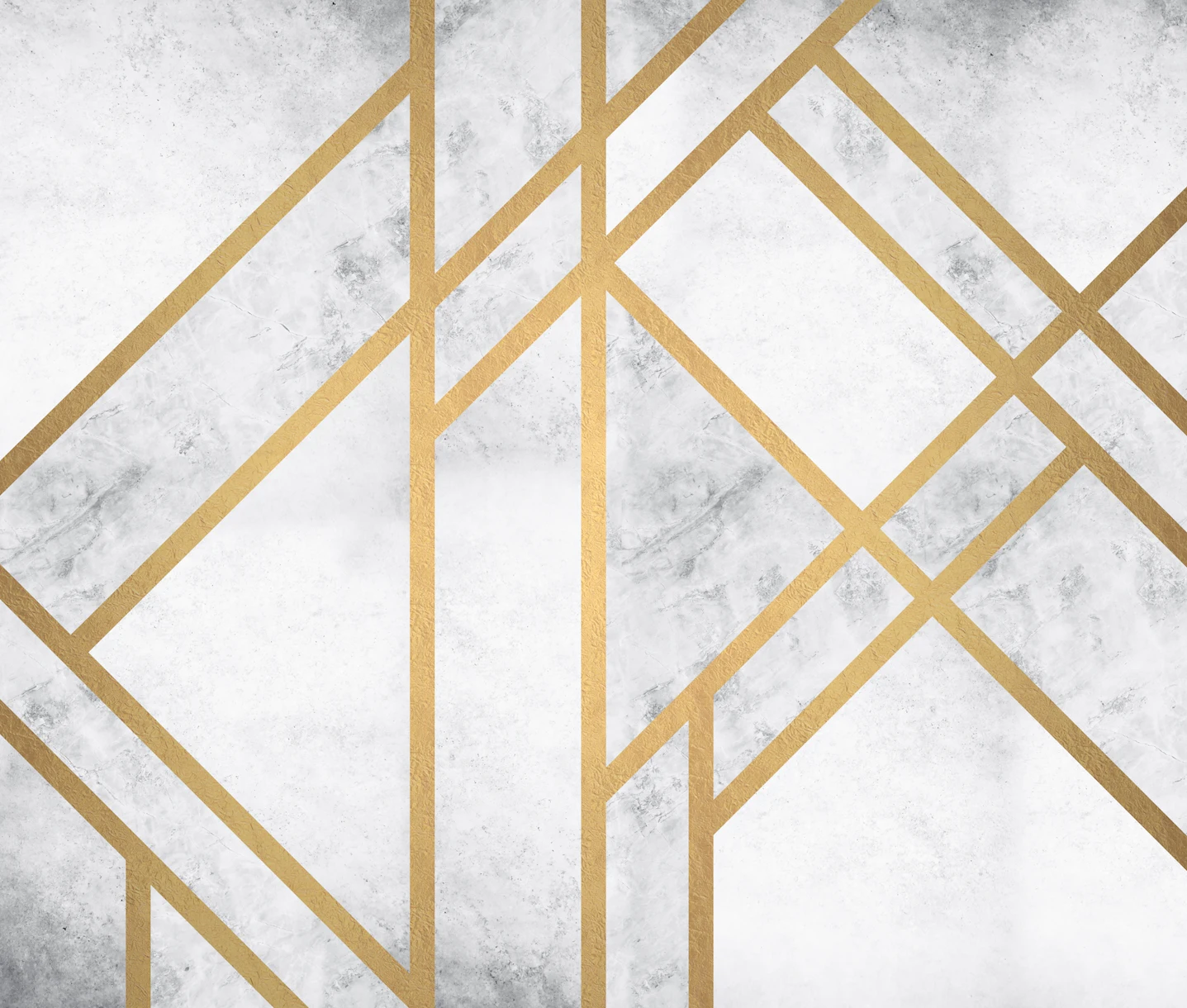Buy White Marble Art Deco Luxe Wallpaper | Happywall