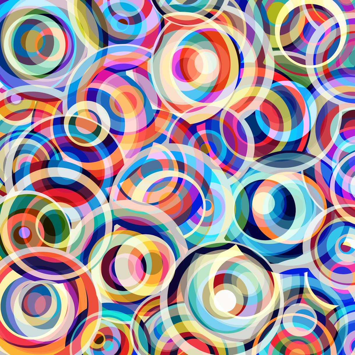 Transparent Circles Wallpaper | Happywall