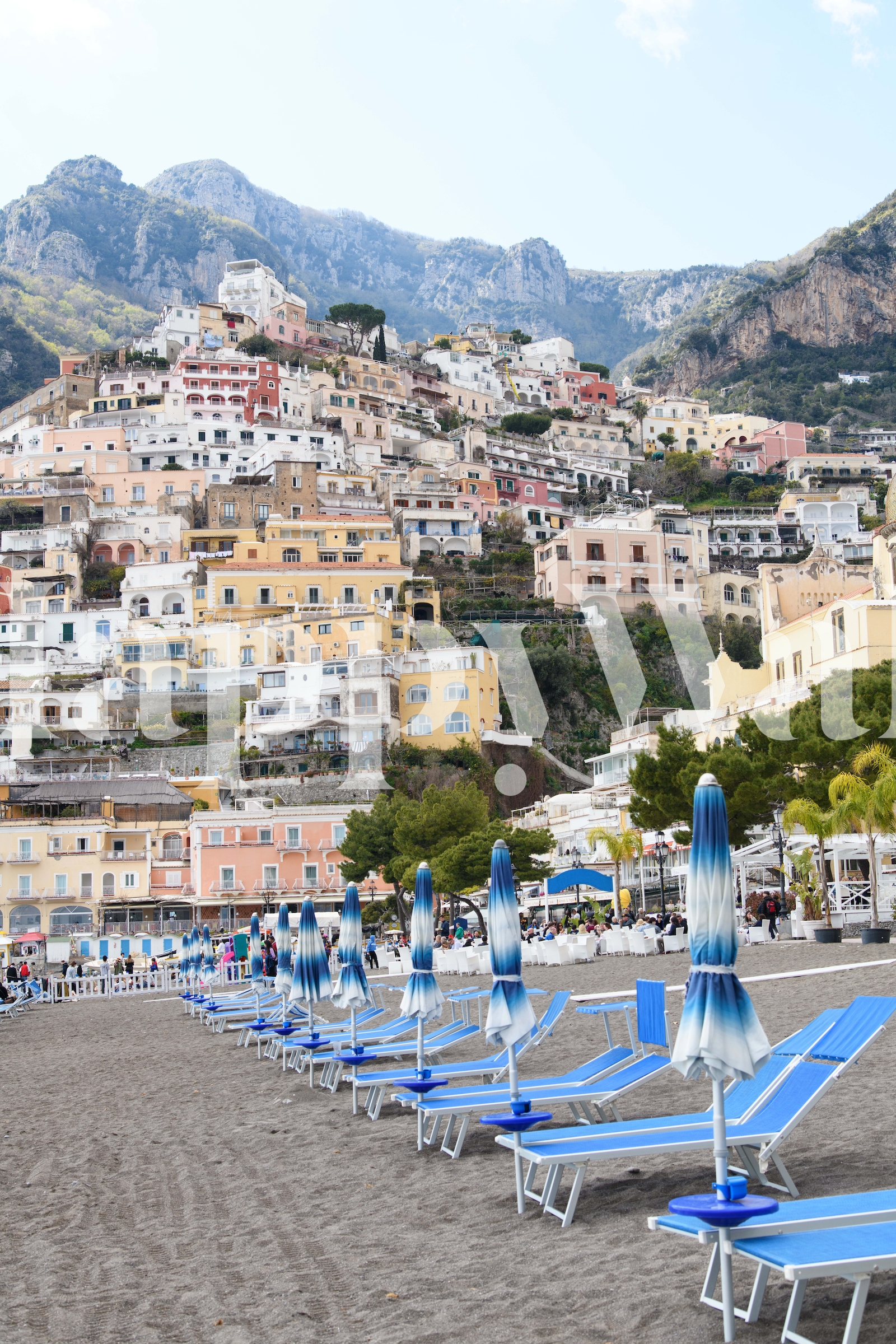 Positano Beach Umbrellas 1 Wallpaper | Happywall