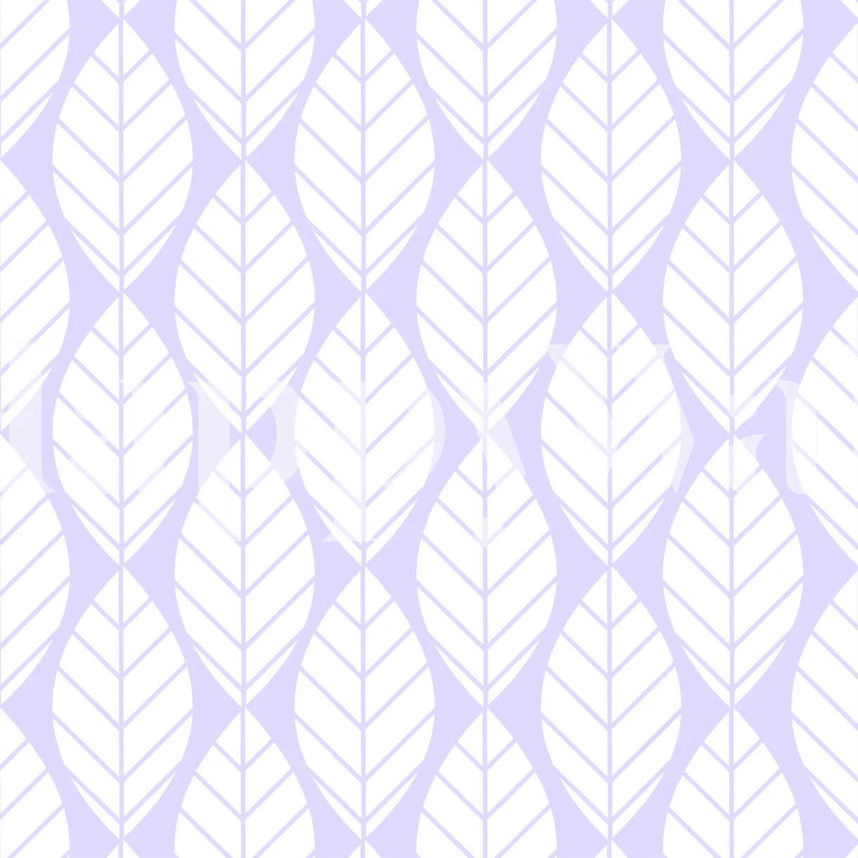 Lavender White Leaves Pattern Wallpaper | Buy Online - Happywall