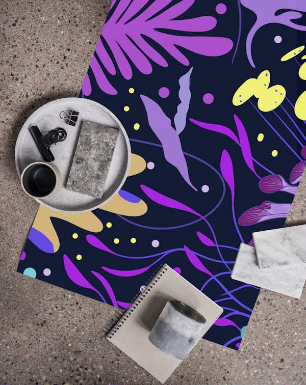 Alien Flowers wallpaper - Free shipping | Happywall