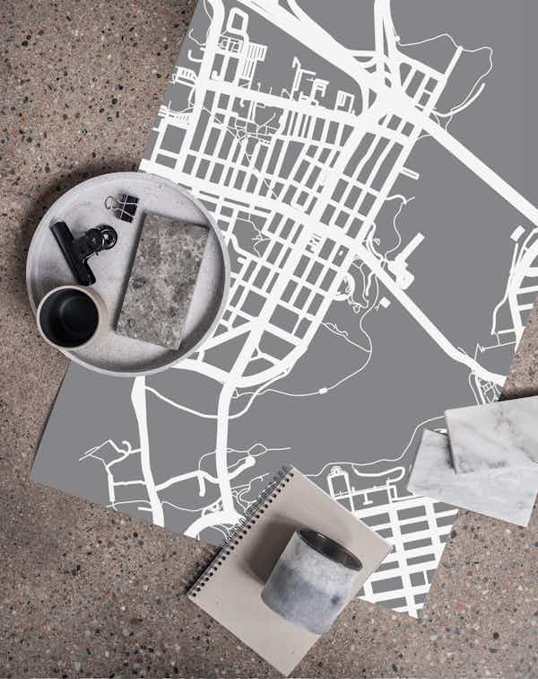 Ottawa map wallpaper - Free shipping | Happywall