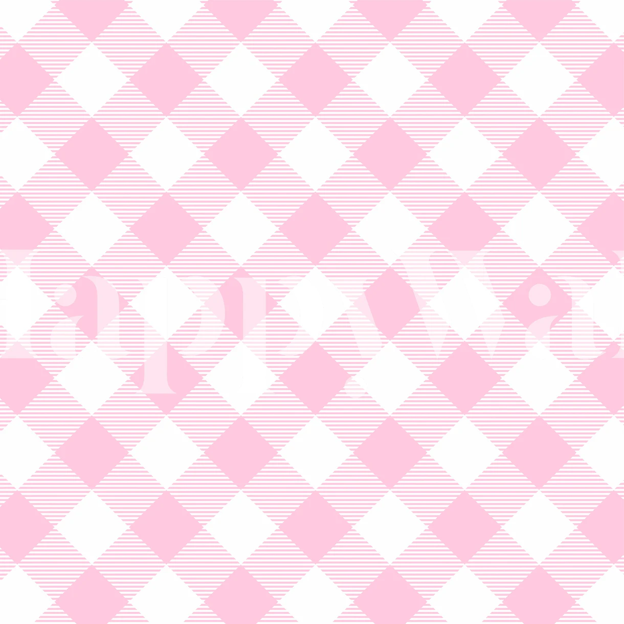 Gingham Pink White Check Art wallpaper - Free shipping | Happywall