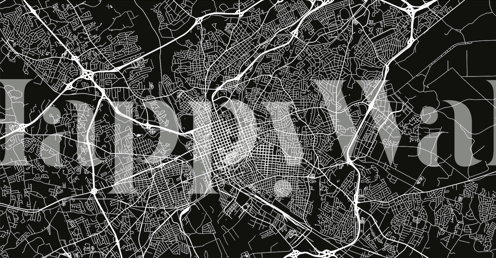 Columbia Map Wallpaper | Buy Online at Happywall