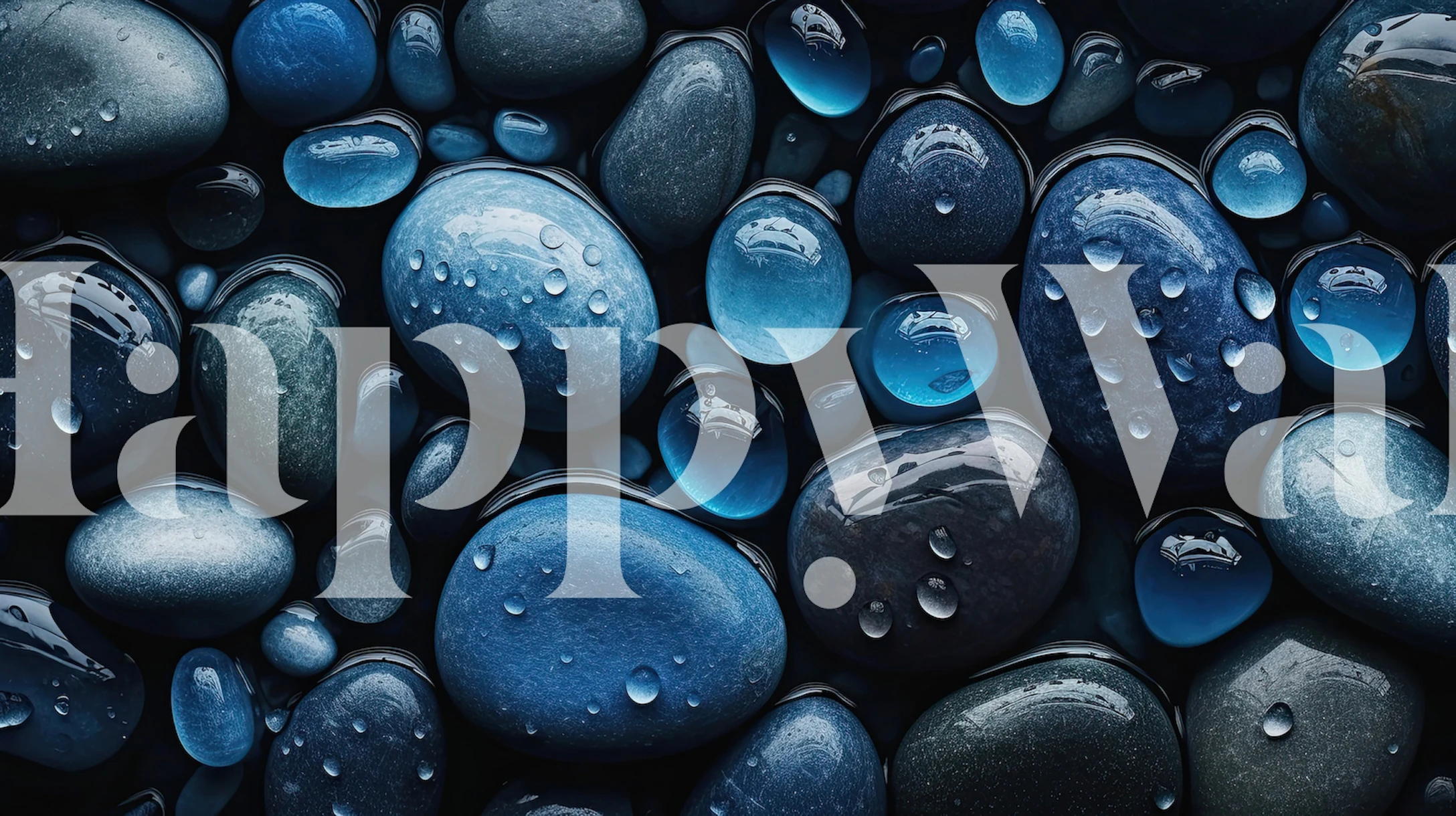 Buy Blue Pebbles at the Beach Wallpaper Online - Happywall