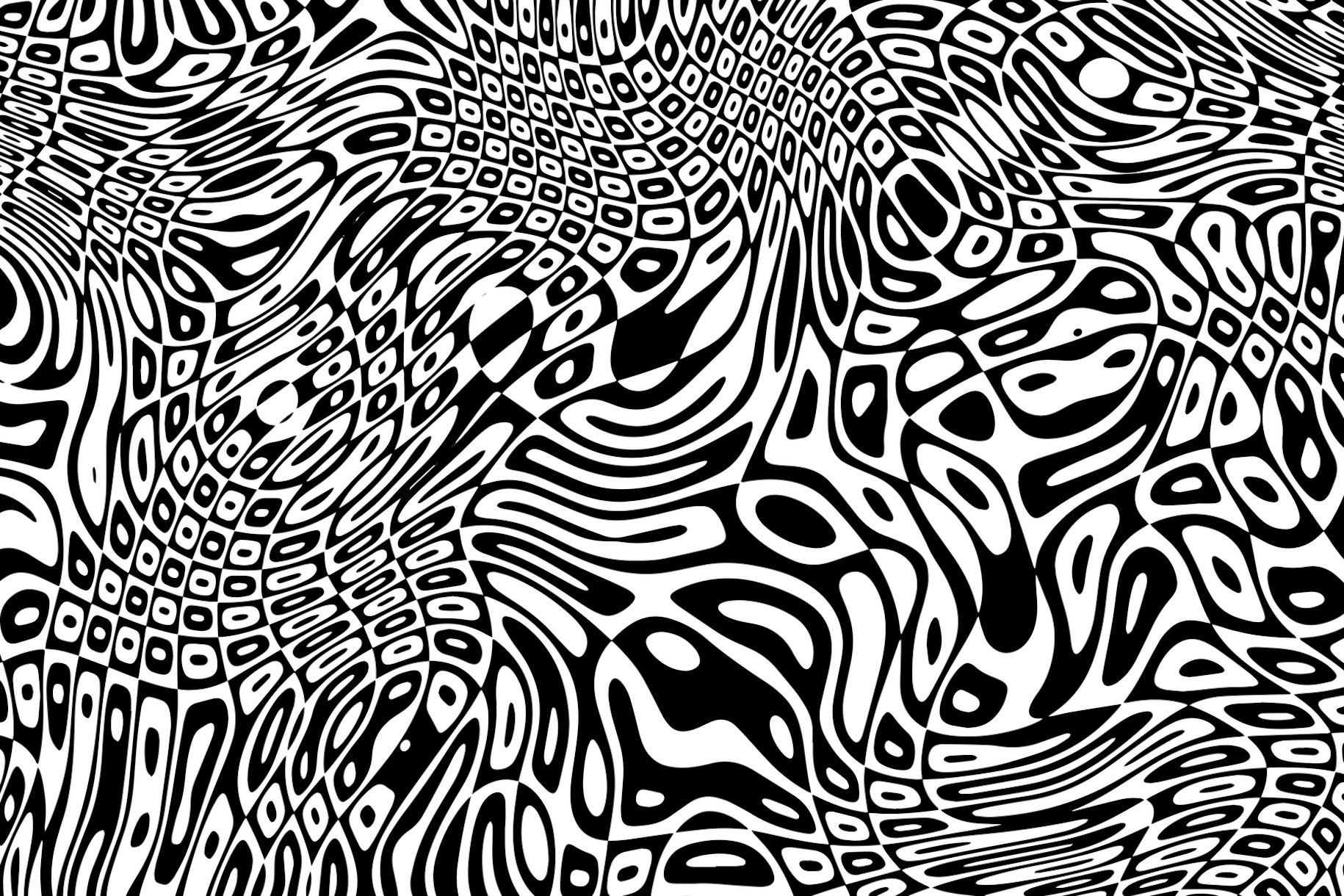 Black And White Retro Design wallpaper - Happywall