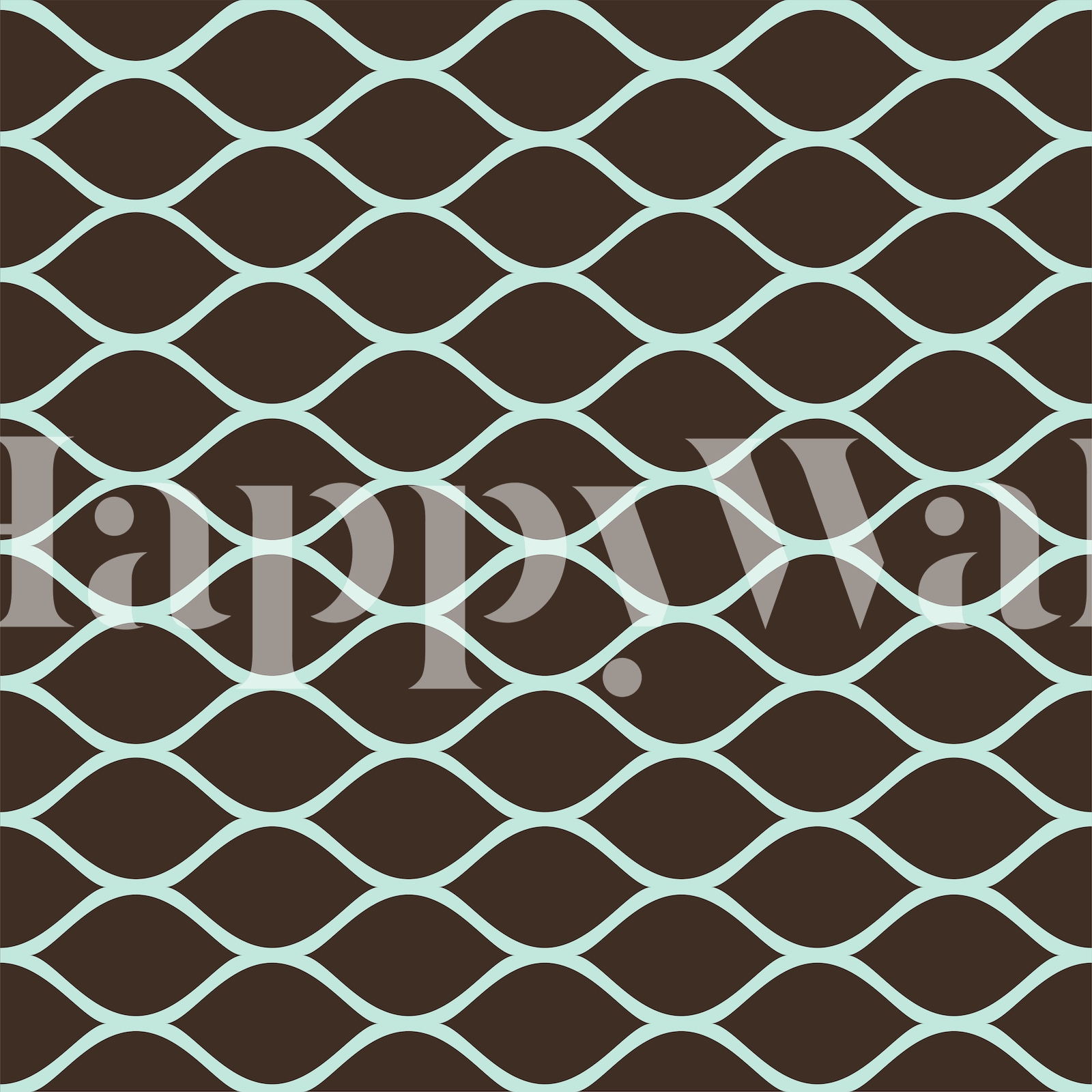 Dark Brown Ogee Pattern Wallpaper | Happywall