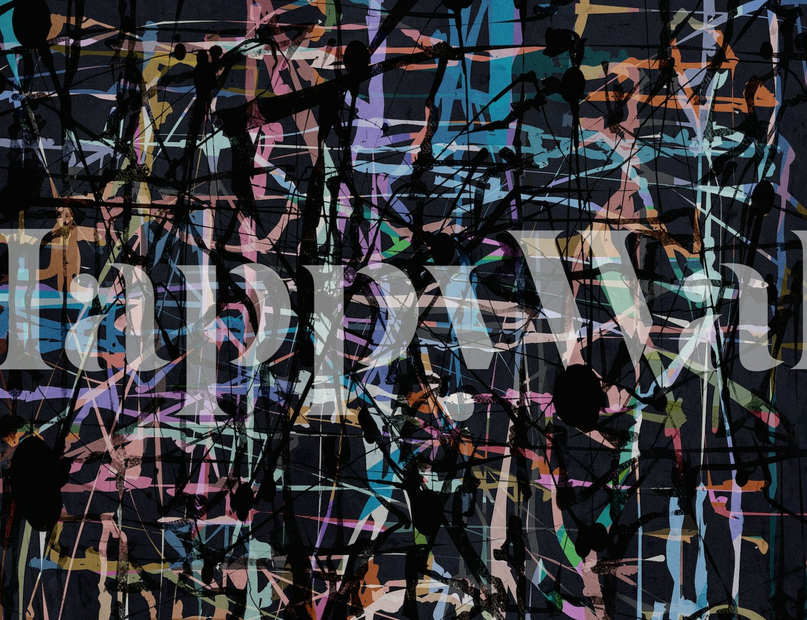 Urban Pollock 7 Wallpaper | Abstract Colorful Wall Decor - Happywall