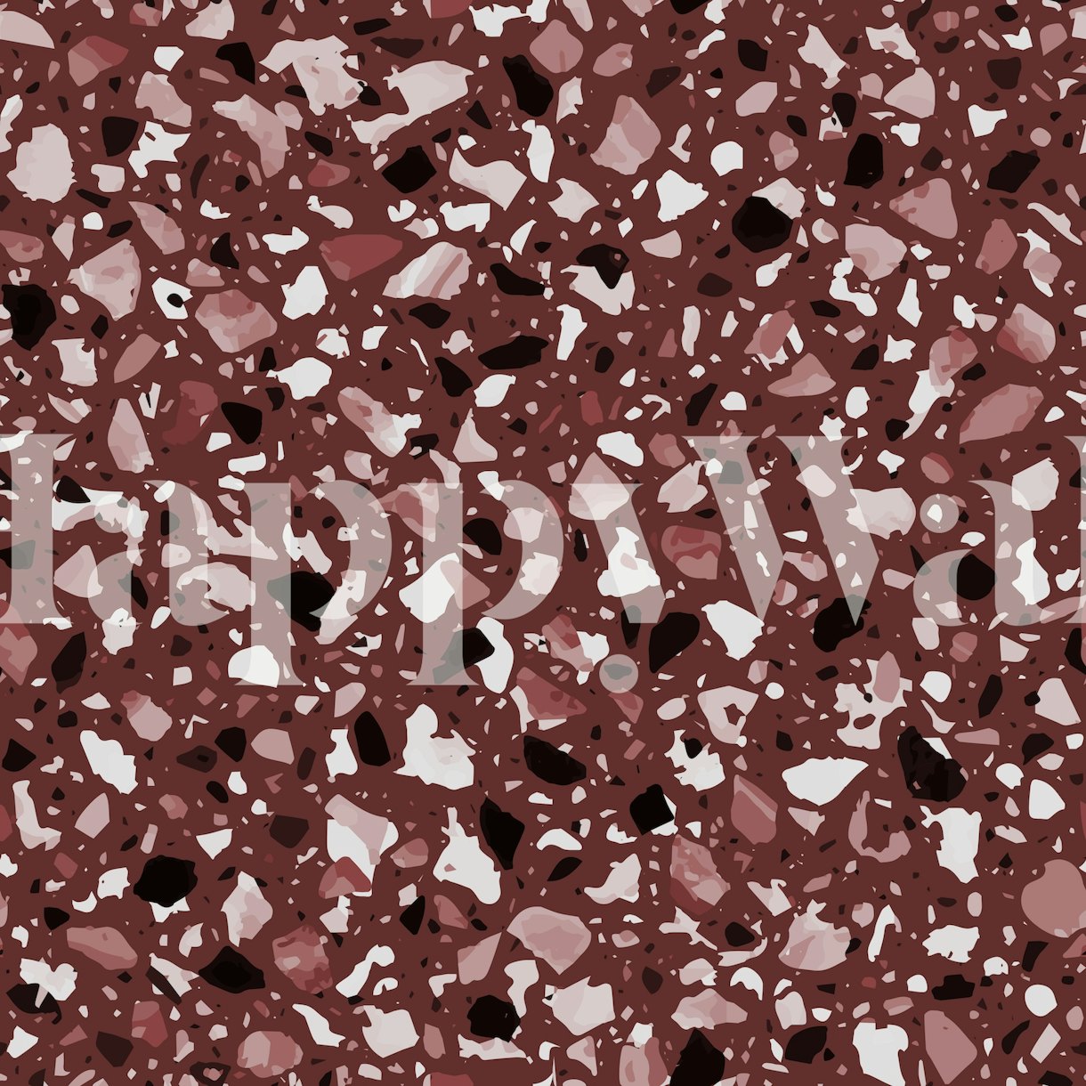 Dark Red Terrazzo Wallpaper | Buy Now at Happywall