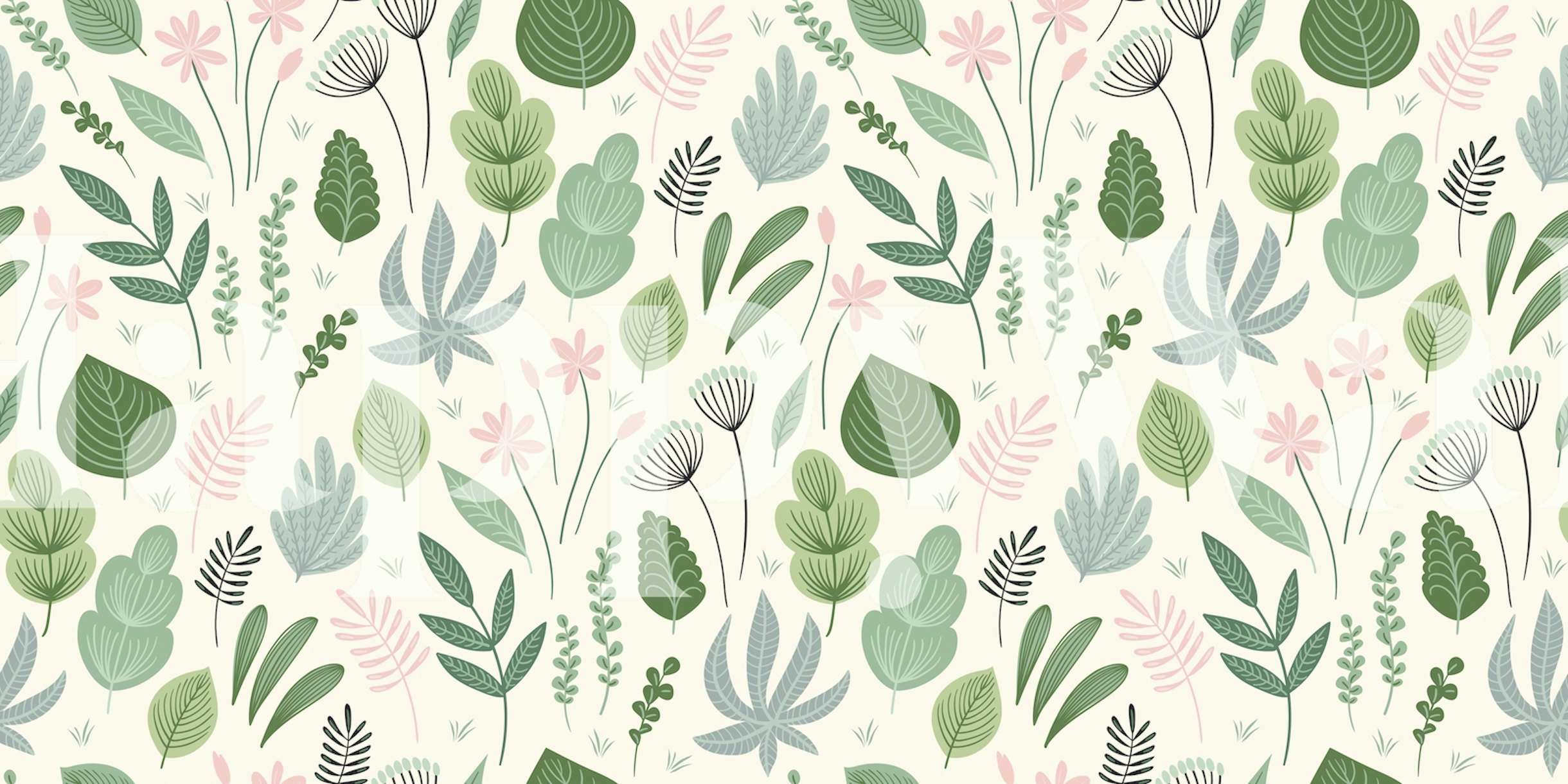 Modern Retro Flowers Wallpaper | Happywall