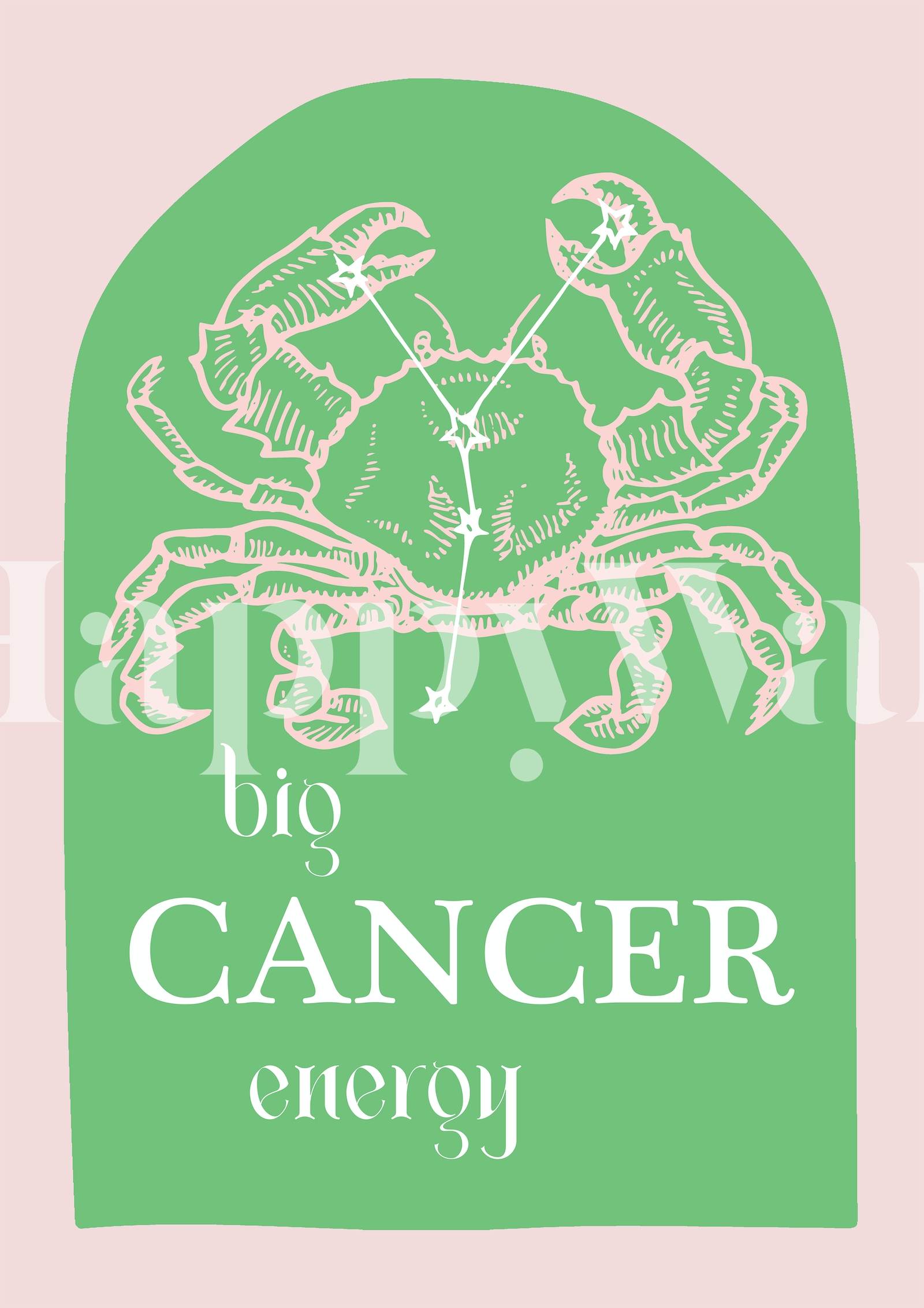 Big Cancer Energy Zodiac Tapet