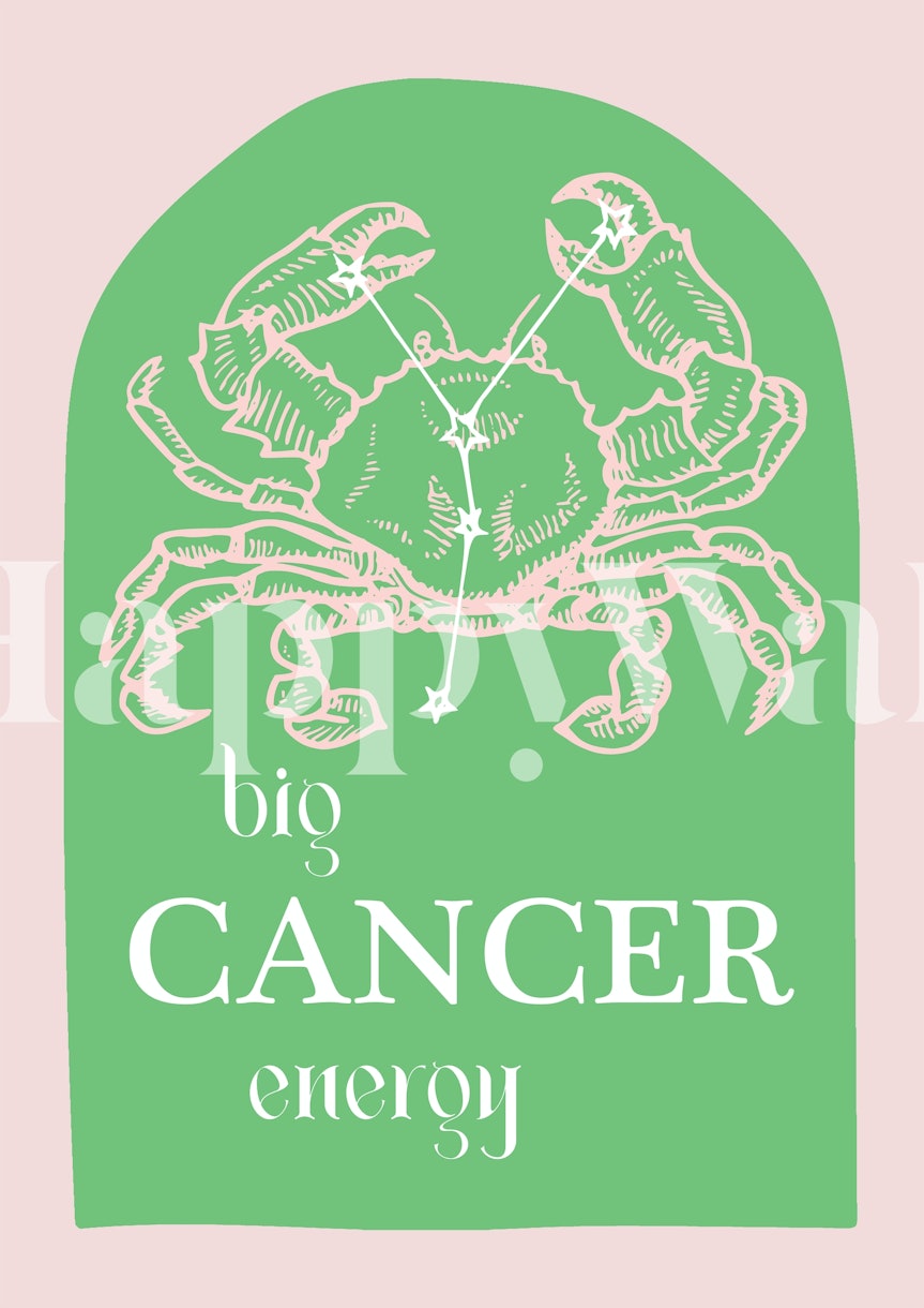 Big Cancer Energy Zodiac Wallpaper | Happywall