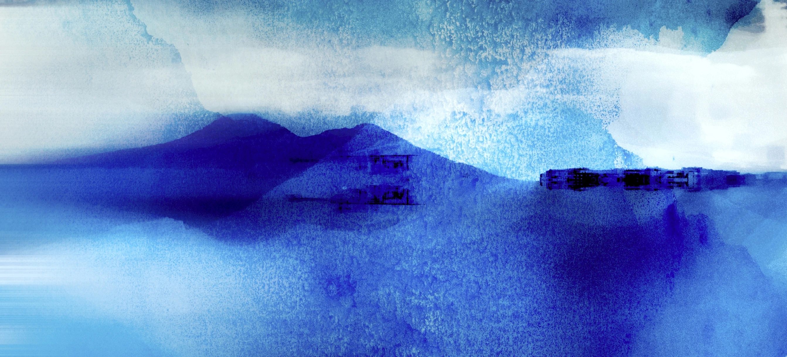 Japanese Blue Wallpaper - Happywall
