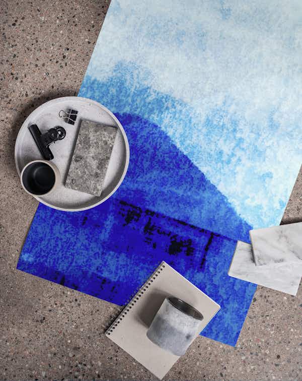 Japanese Blue Wallpaper - Happywall