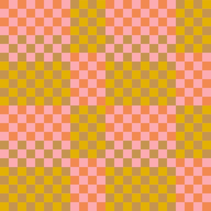 Pink and Yellow Retro Checkerboard Wallpaper