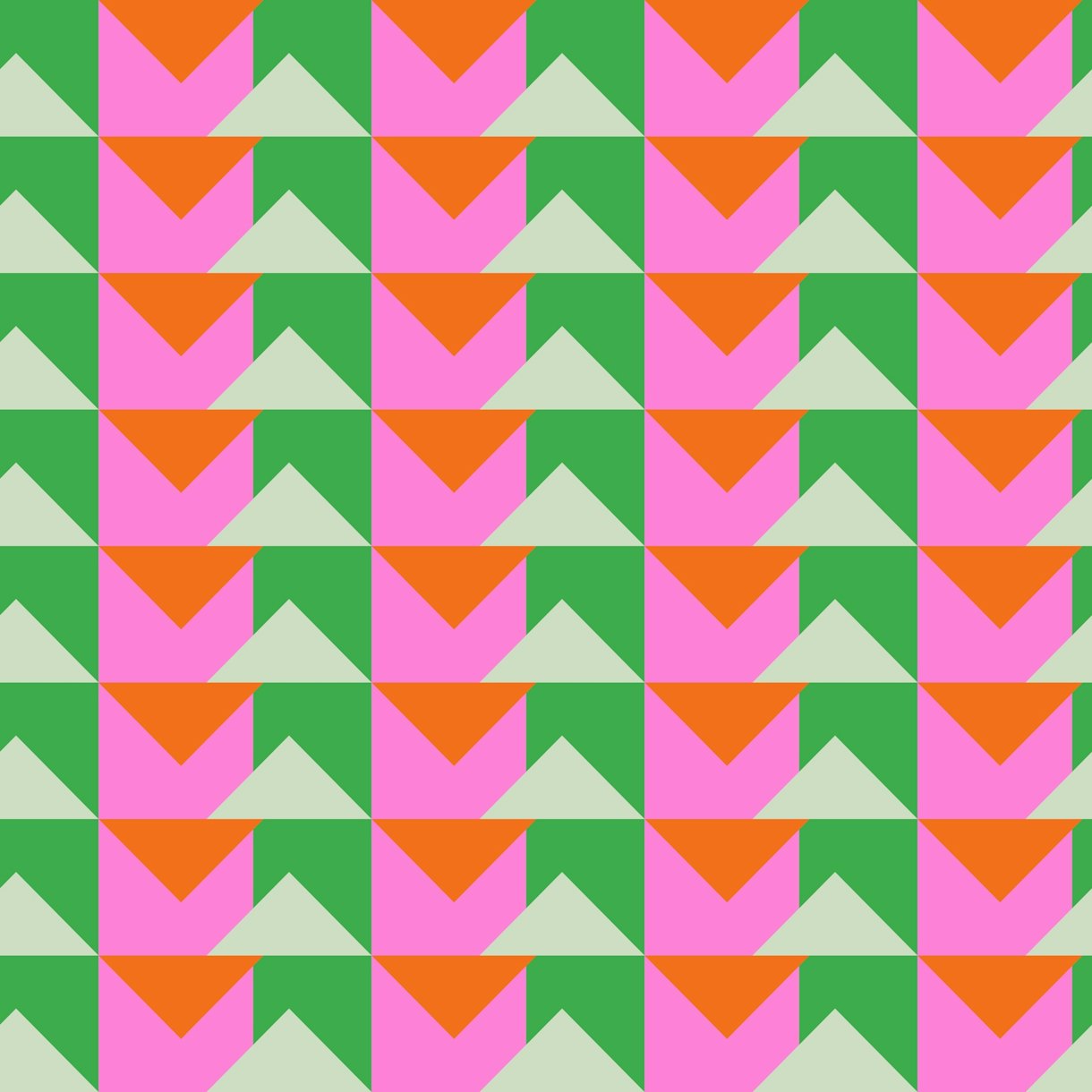 Pink and Green Triangles Wallpaper | Happywall
