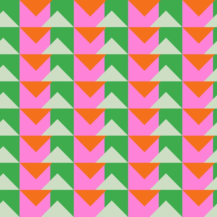 Pink and Green Triangles Wallpaper | Happywall