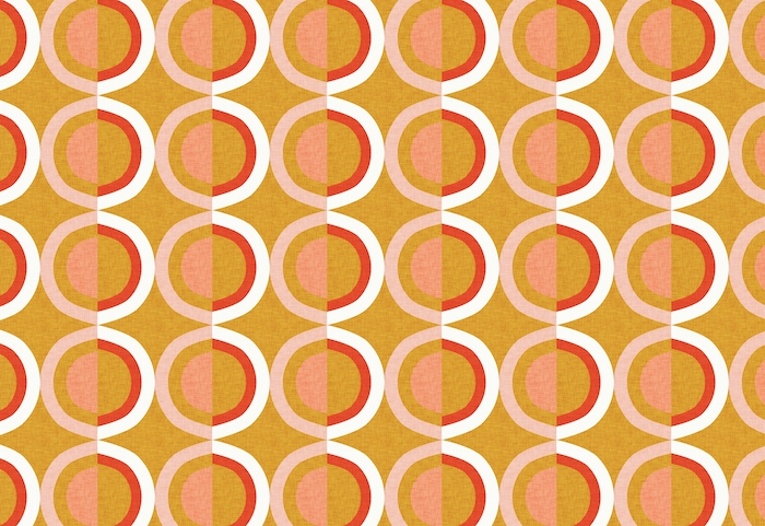 Mid-Century Modern Mustard Wallpaper